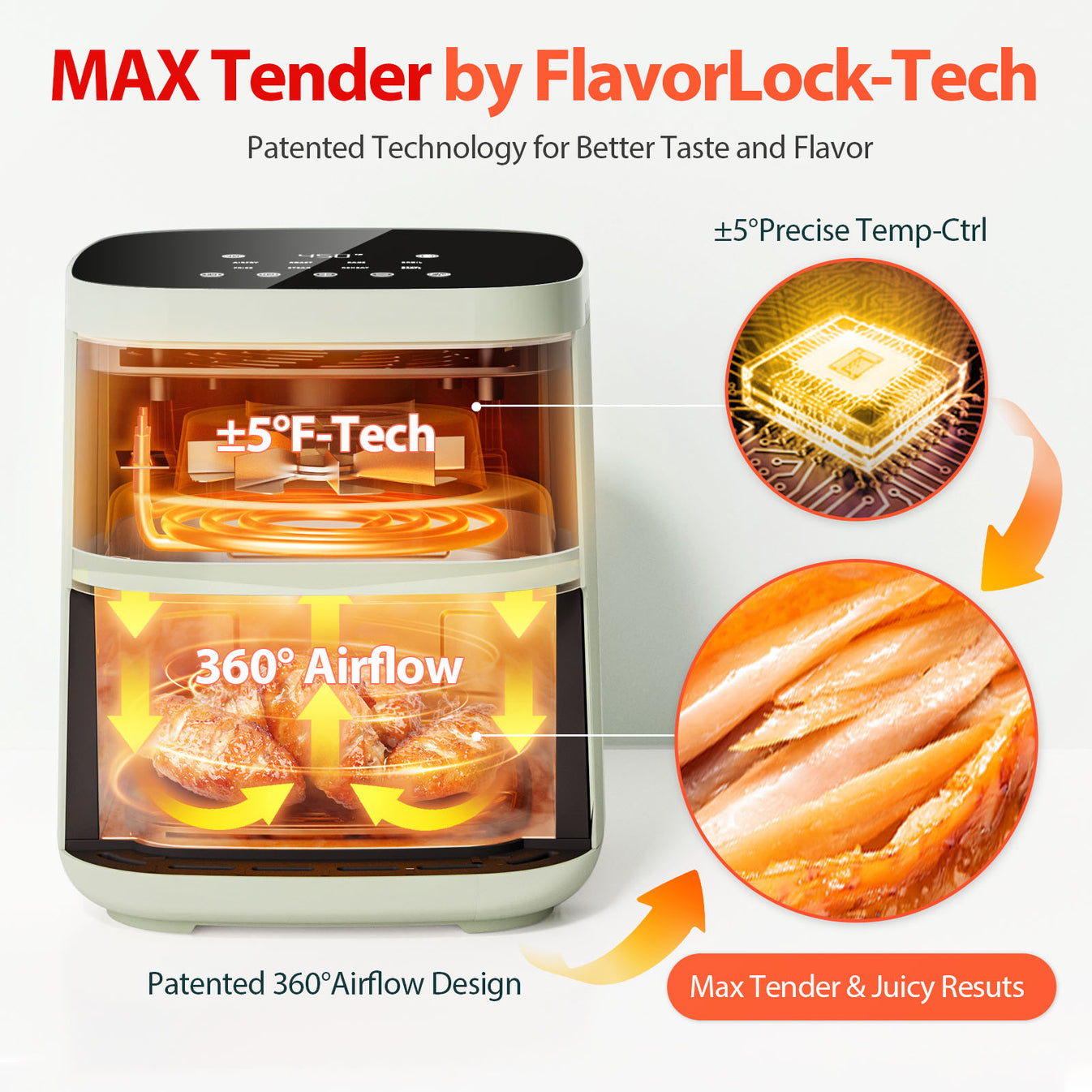 Beelicious Pro 8-in-1 Smart Compact 4QT Air Fryers